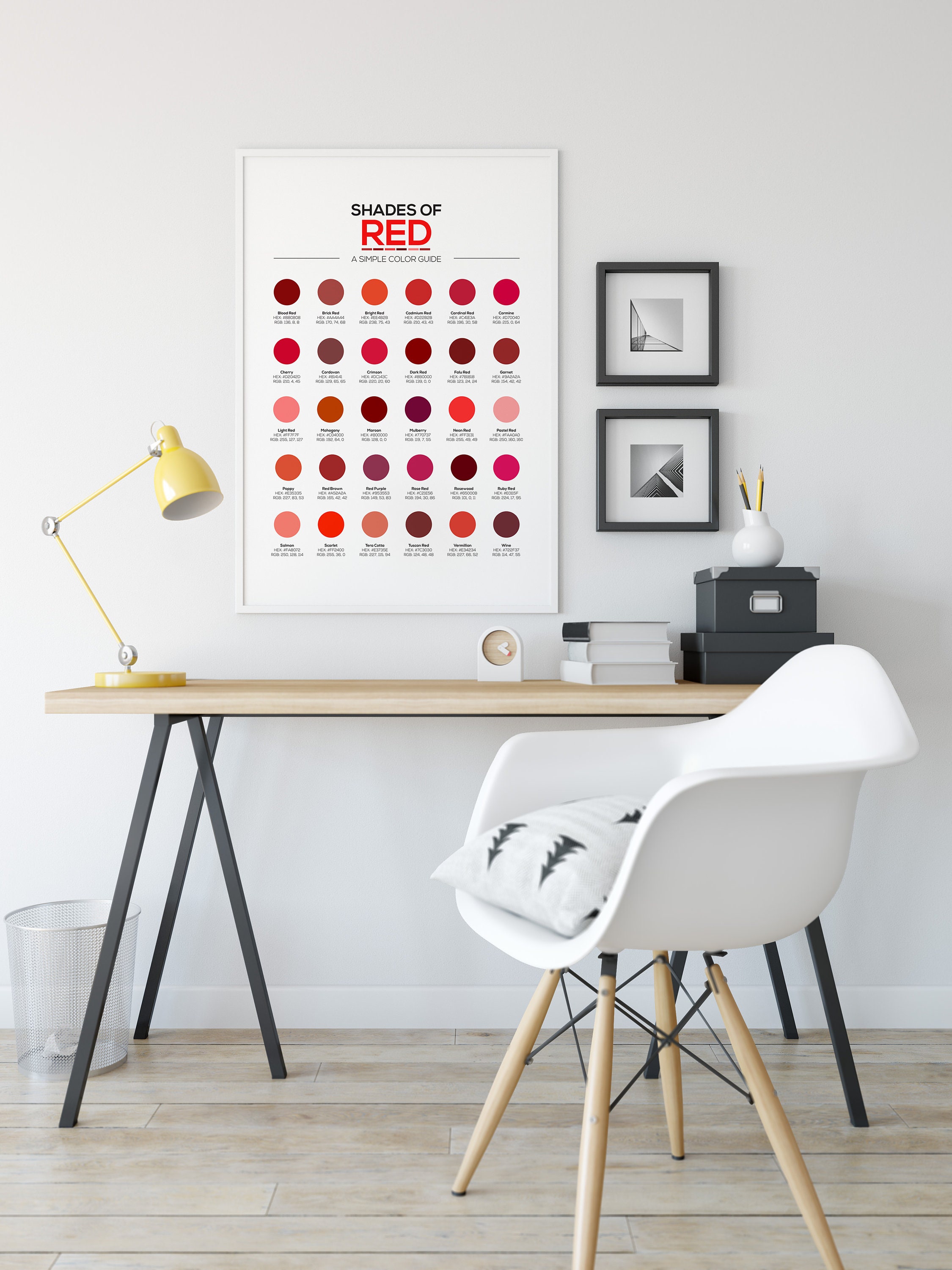 Different Shades of Red Color Chart With 30 Different Hex Color Codes ...