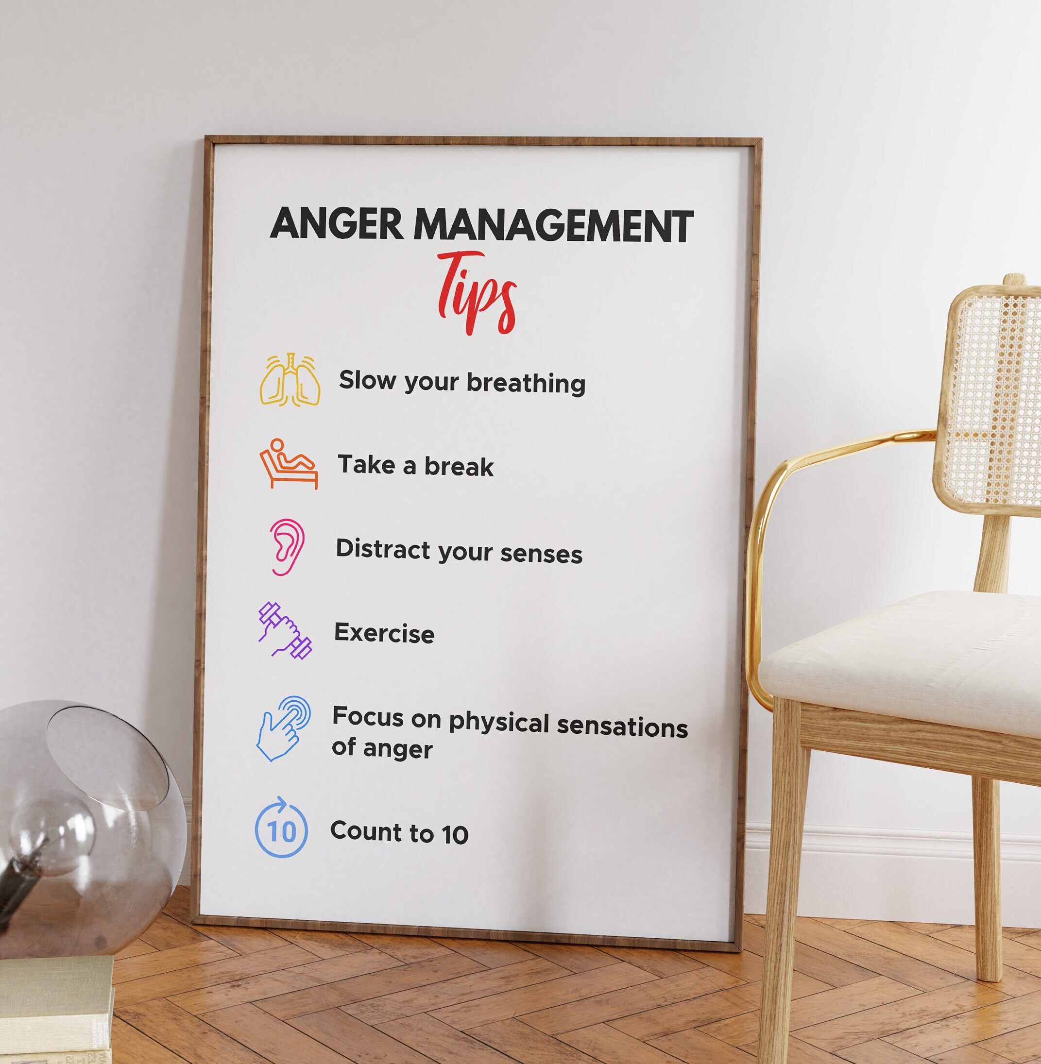 Anger Management Poster, Anger Poster, Therapy Tools and Office Decor ...