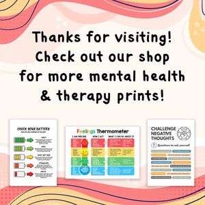Set of 6 Mental Health Poster Bundle, Counselor Prints, Therapy Wall ...