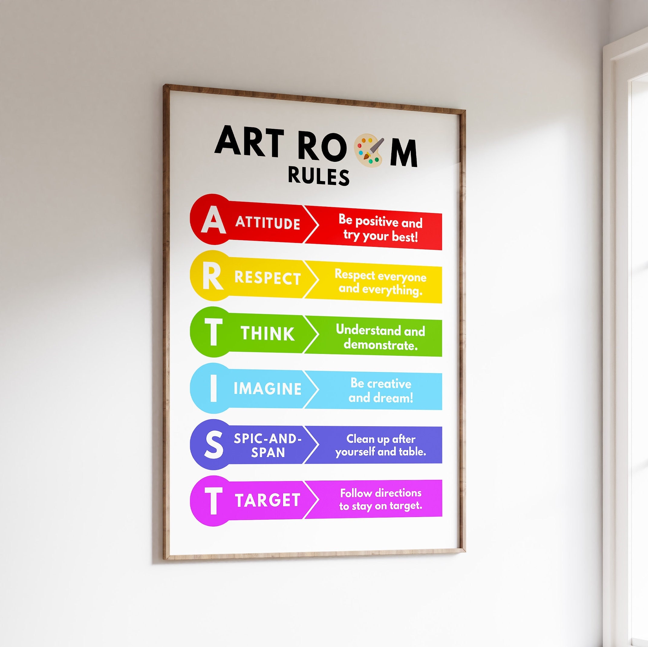 Art Room Rules Poster, Class Rules Poster, Artist Acronym, Rules and ...