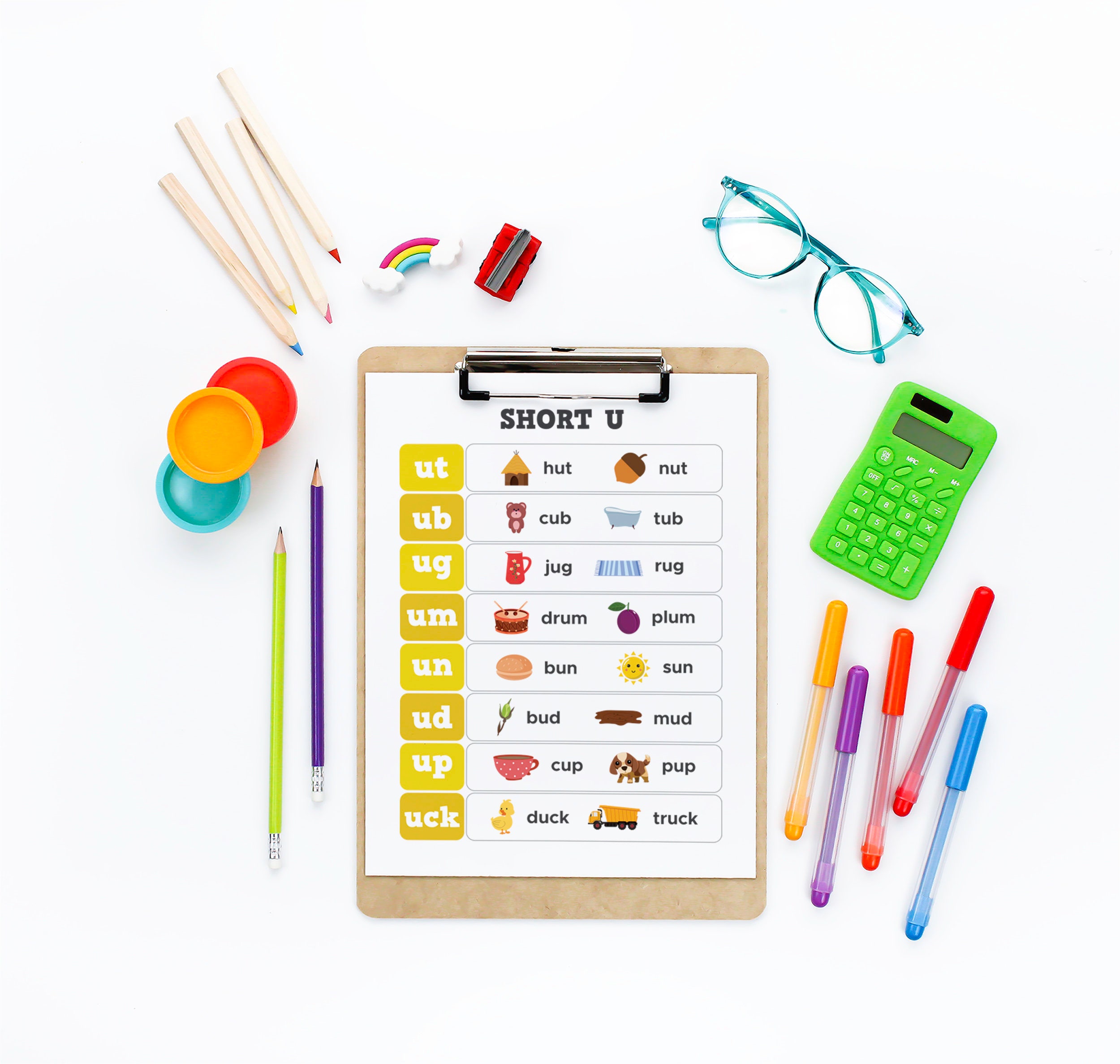 Short Vowel Sounds Charts, Set of 5 Phonics Posters for the Classroom ...