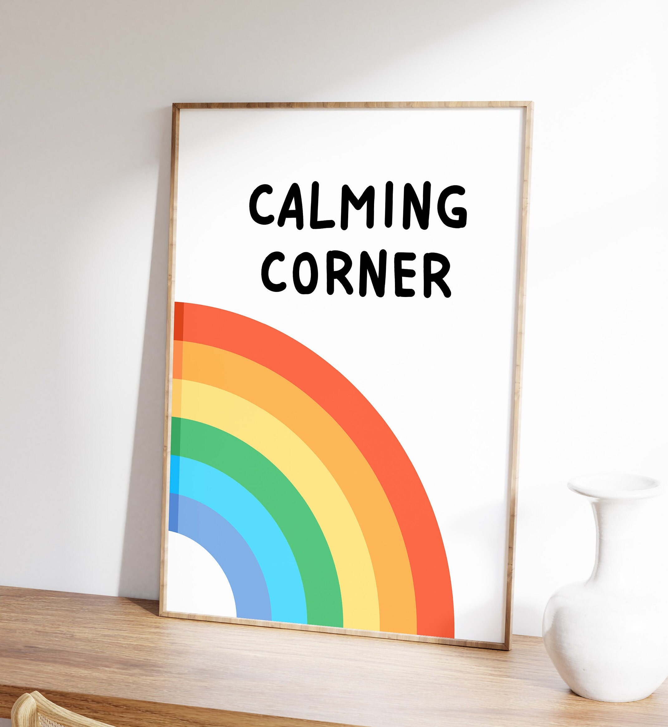 Calming Corner Poster, Mental Health Print for Kids, Self Regulation ...