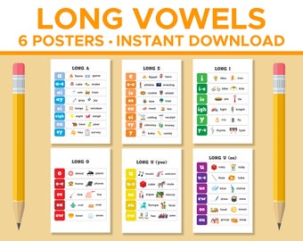 Vowel Bundle Anchor Chart hard Good BUNDLE 1 - Etsy