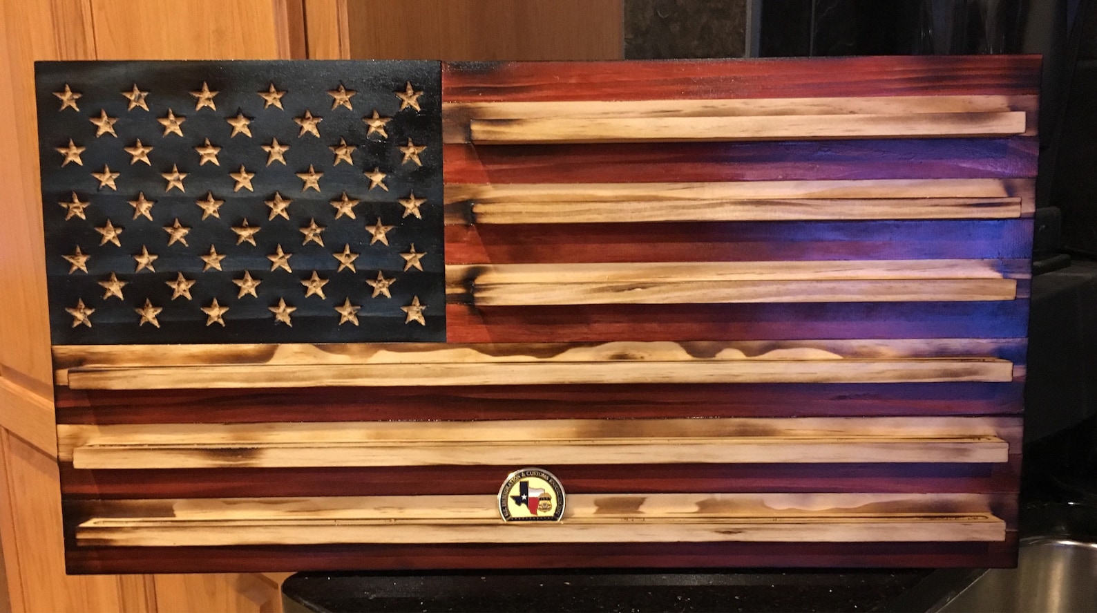 American Flag Challenge Coin Display | Etsy