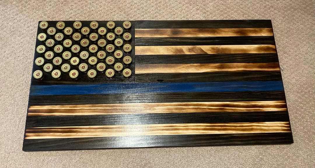 Thin Blue Line Shotgun Flag - Etsy