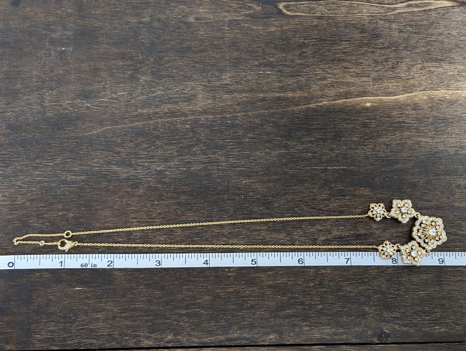 Nadri Prima CZ 18k Yellow GP Floral Necklace Bridal #45 - Etsy