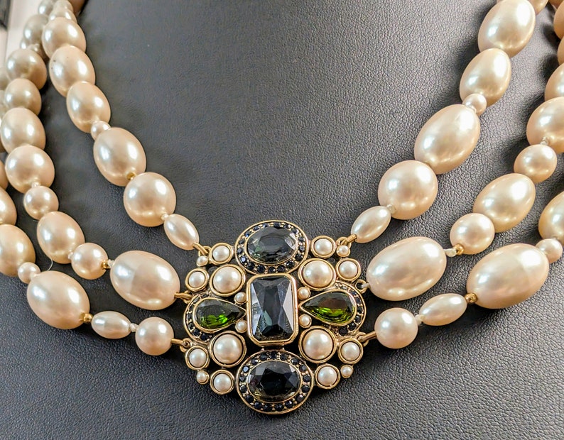 RARE VTG Incredible Monet Collectors 75th Anniversary Faux Pearl and ...