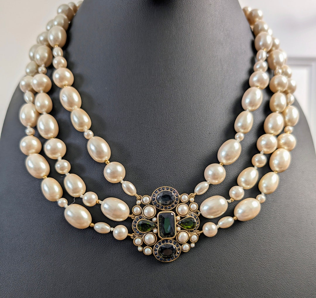 RARE VTG Incredible Monet Collectors 75th Anniversary Faux Pearl and ...