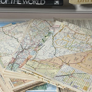 50 Vintage Map Paper for Crafts. Map Pieces. Old Maps. Decoupage ...