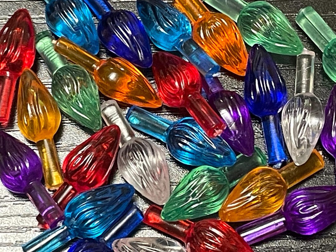 30 or 50 Large Ceramic Christmas Tree Twist Lights. Multi-color ...