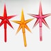 Large Ceramic Christmas Tree Stars. Replacement Star. Aqua-blue-clear ...