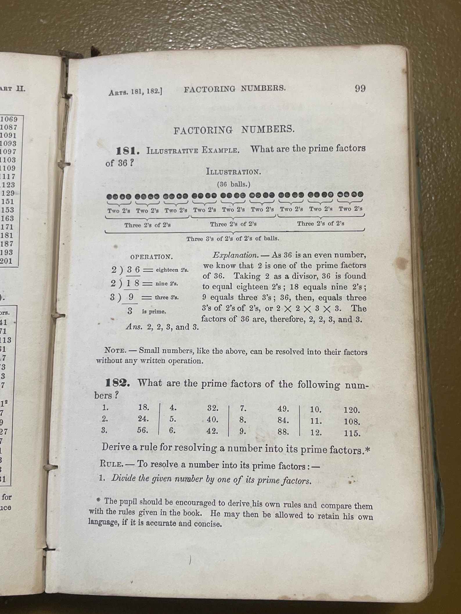 Antique Math Book. Walton's the Illustrative Practical Arithmetic. 1869 ...