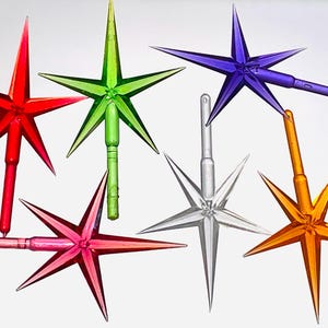 Large Ceramic Christmas Tree Stars. Replacement Star. Aqua-blue-clear ...