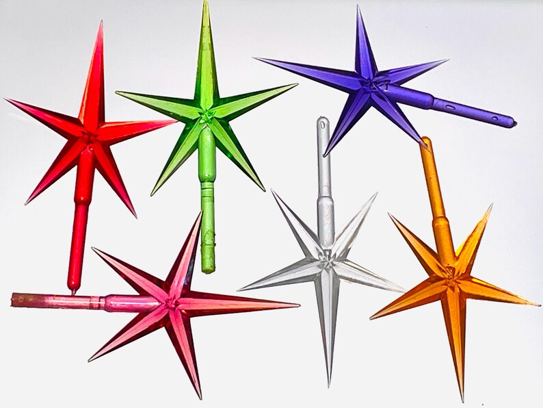 Large Ceramic Christmas Tree Stars. Replacement Star. Aqua-blue-clear ...