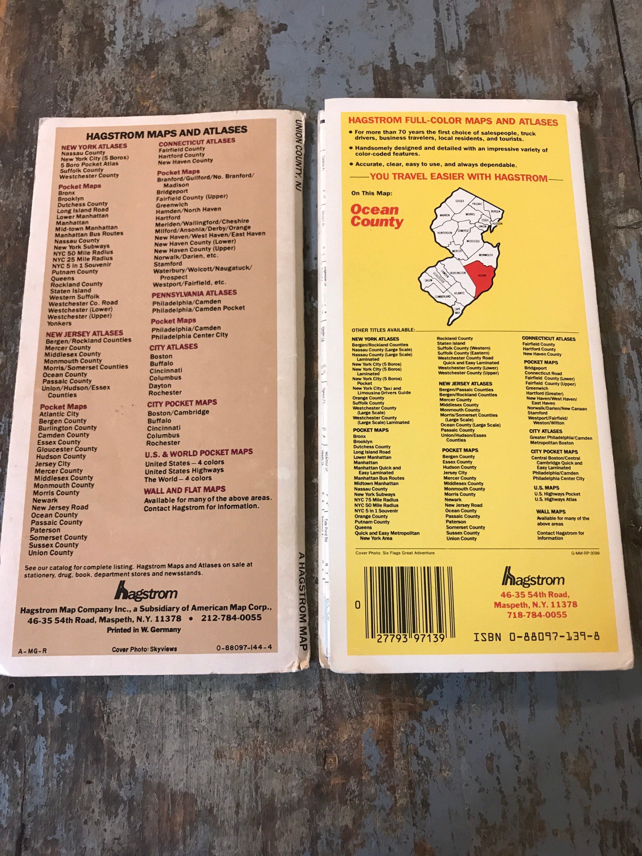 Vintage Hagstrom New Jersey County Maps. NJ Maps. Bergen - Etsy Canada