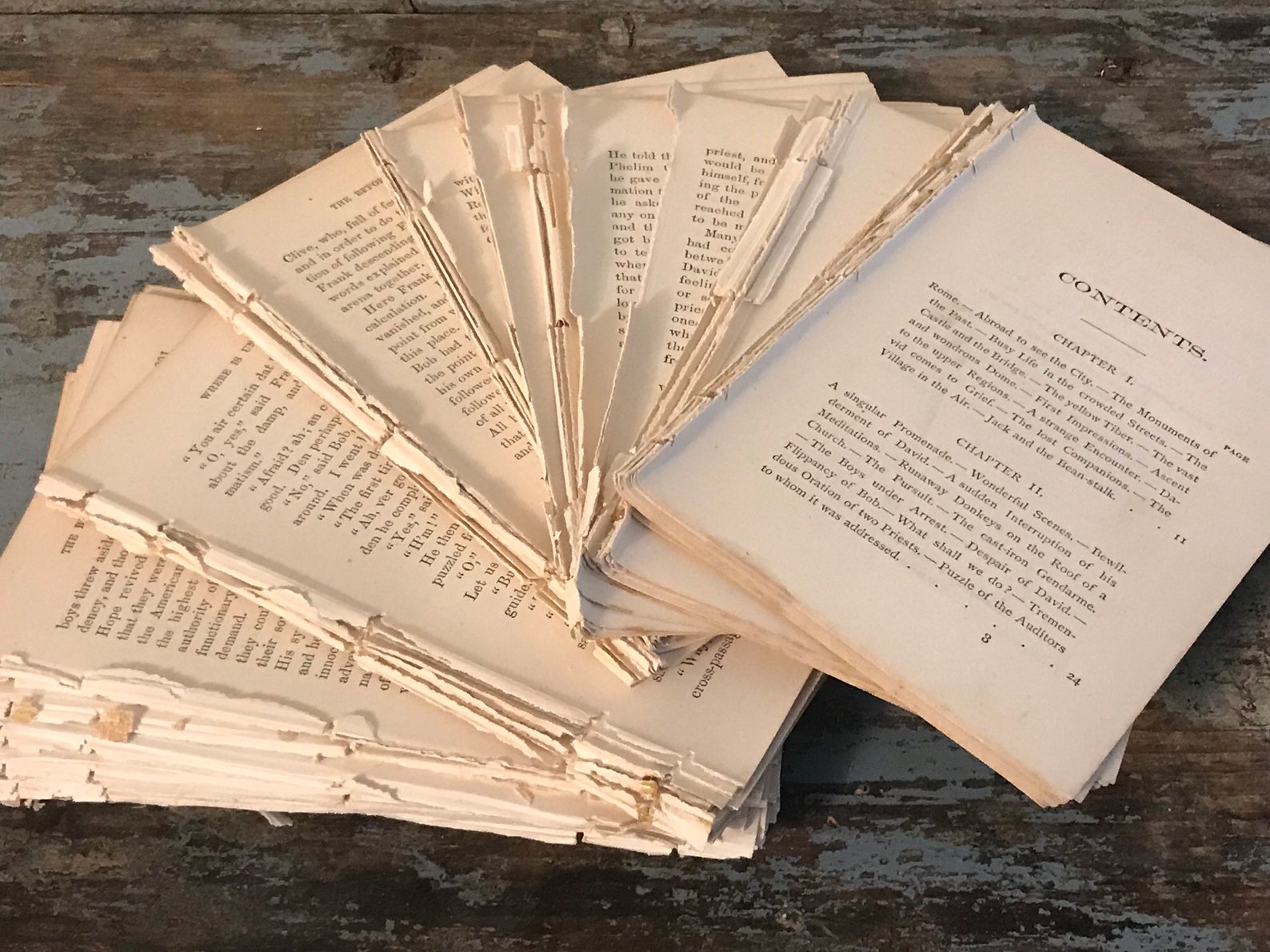 45 Old Book Pages. Antique Book Paper. Journaling Collage - Etsy