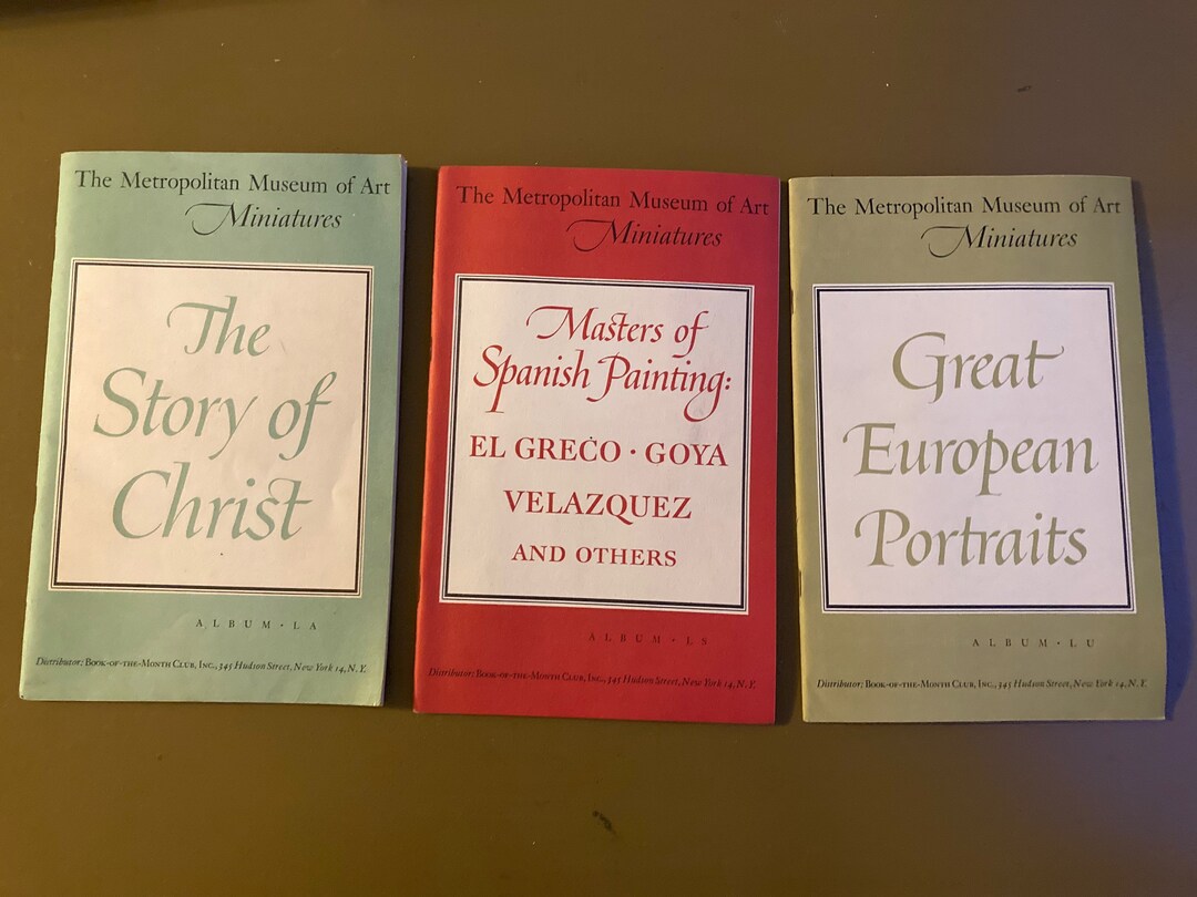 Art History Book. the Metropolitan Museum of Art Miniatures. 3 Booklets ...
