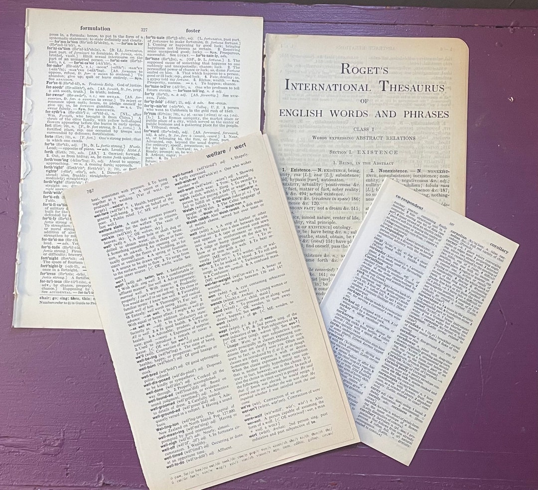 30 Dictionary Pages. Vintage Dictionary Book Pages. Antique Book Pages ...