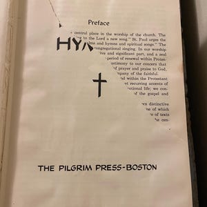 Pilgrim Hymnal. Pilgrim Press. 1958. Vintage Protestant Hymnal. Church ...