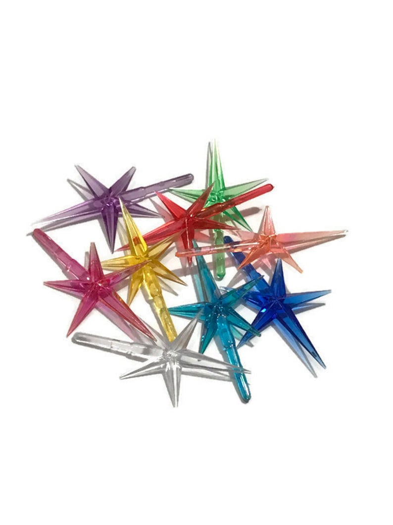 Small Ceramic Tree Star Topper. Aqua Blue Clear Green - Etsy