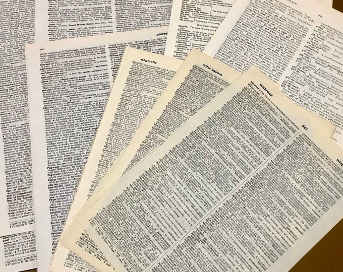25 Antique Dictionary Paper. Vintage Dictionary Book Pages. Antique ...