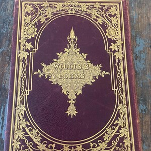 Antique Religious Poetry Book. Sacred Poems. N. Parker Willis. 1860 ...