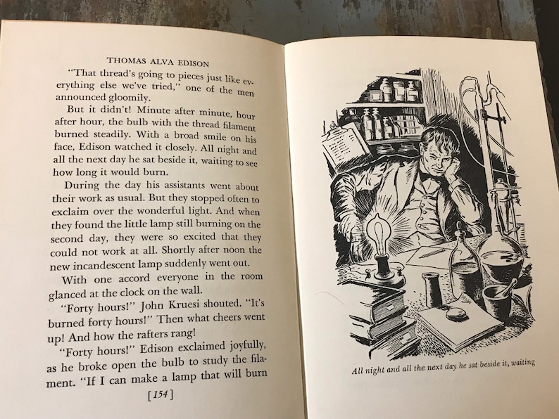 The Story of Thomas Alva Edison. Signature Books. 1952. Thomas - Etsy
