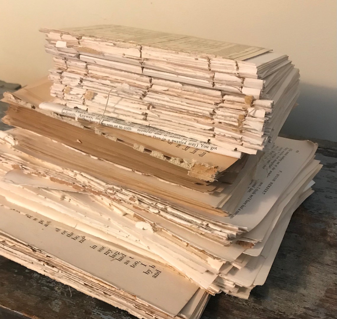 45 Old Book Pages. Antique Book Paper. Journaling Collage - Etsy