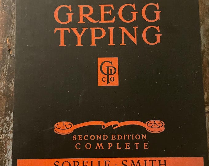 Gregg Typing Complete Course. 1937. Antique Typing Book. Secretary Gift ...