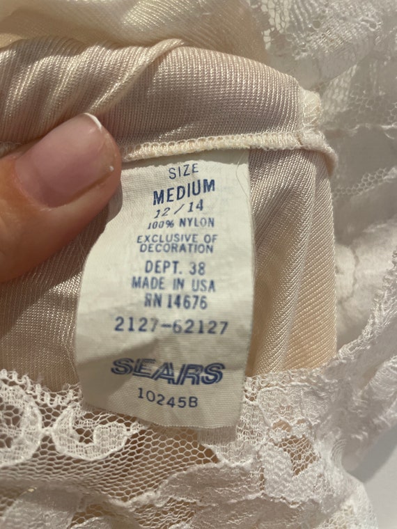 Vintage Nightie Nightgown 80s Sears Apostrophe Gem