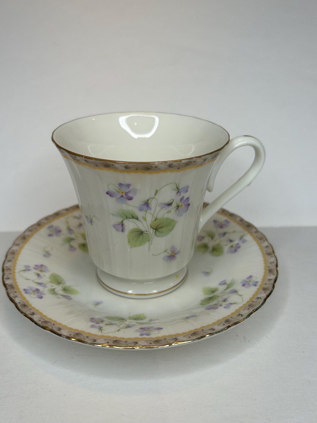 Mikasa Petite Bone China Teacup Saucer French Violets - Etsy