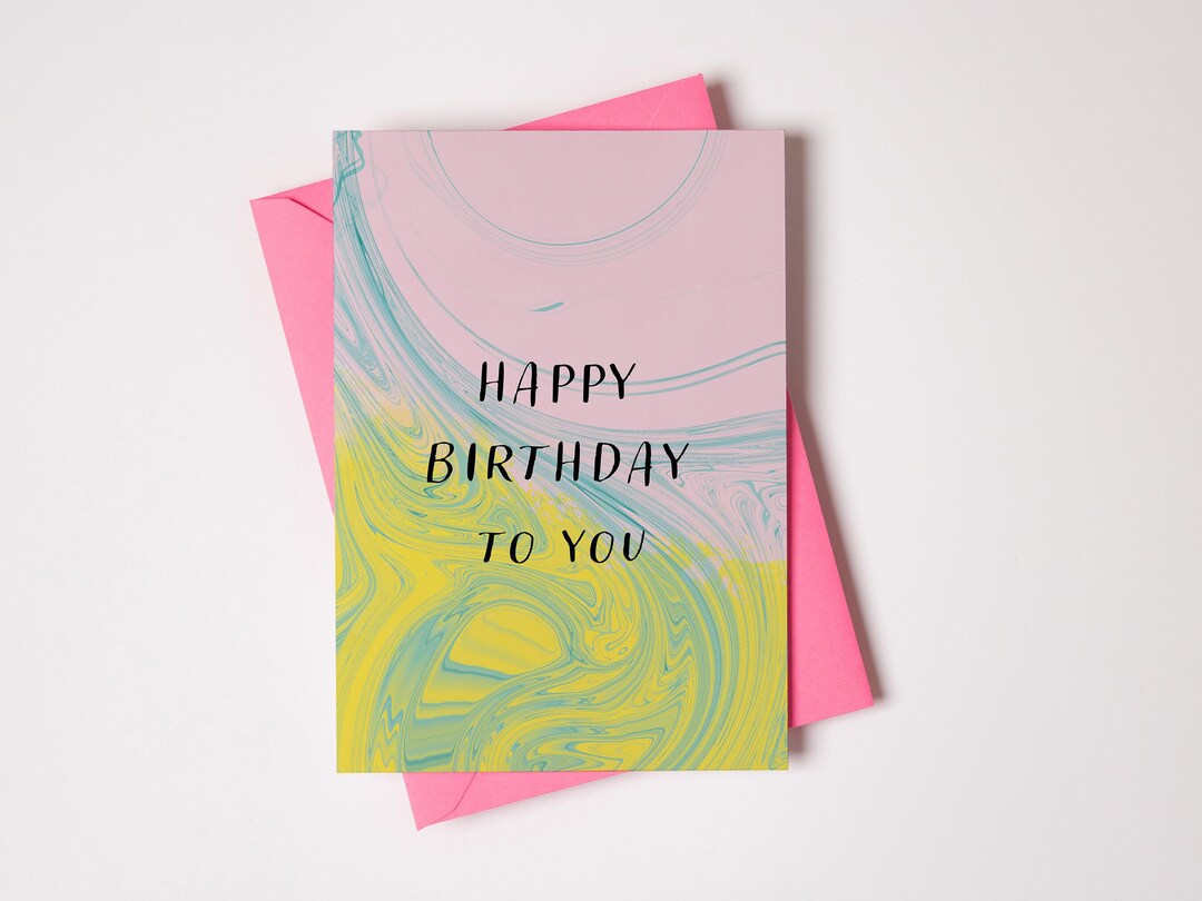 Happy Birthday Marble, Marble Card, Marble, Birthday Colleague, Work ...