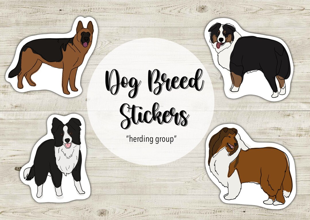 Dog Breed Classic Stickers Herding Group Many Different Varieties - Etsy