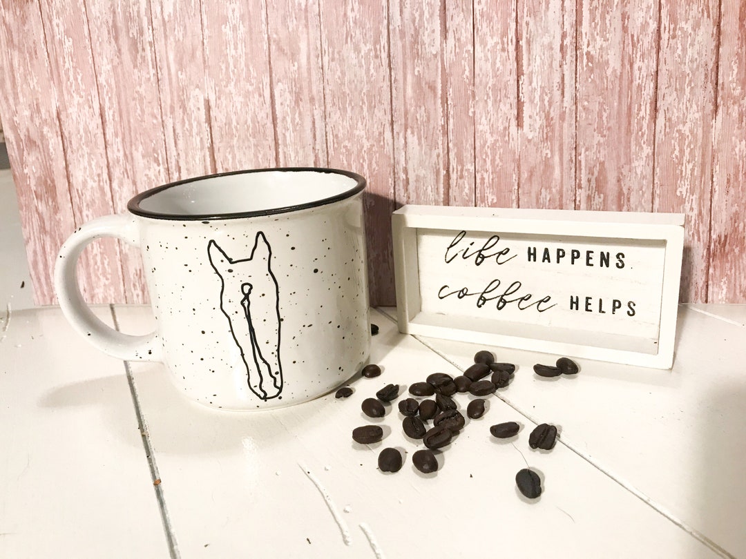 Line Art Collection Custom Coffee Mug | Vintage Camping Mug | 15oz ...