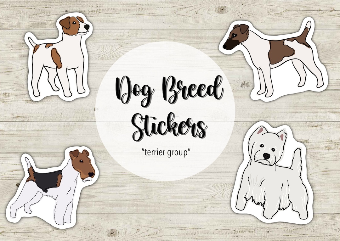 Dog Breed Classic Stickers Terrier Group Many Different Varieties - Etsy