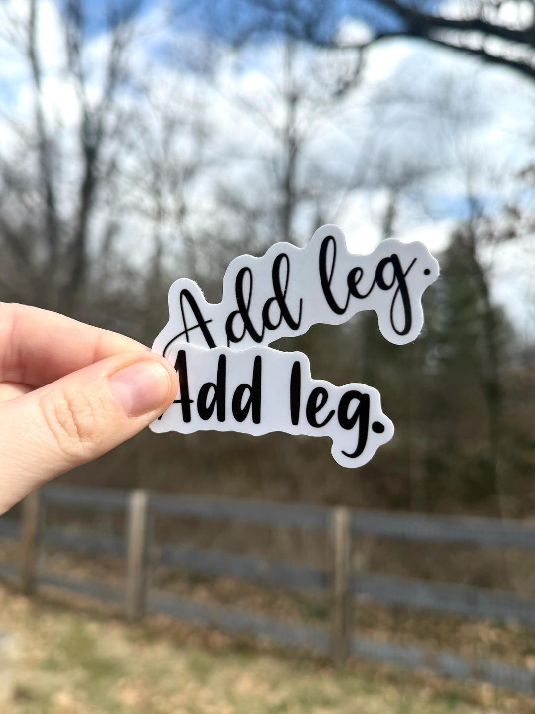Equine Phrases "add Leg." Classic Sticker | Two Font Styles - Etsy