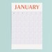 Printable Minimalist Wall Calendar Pages, New Year Wall Planner ...