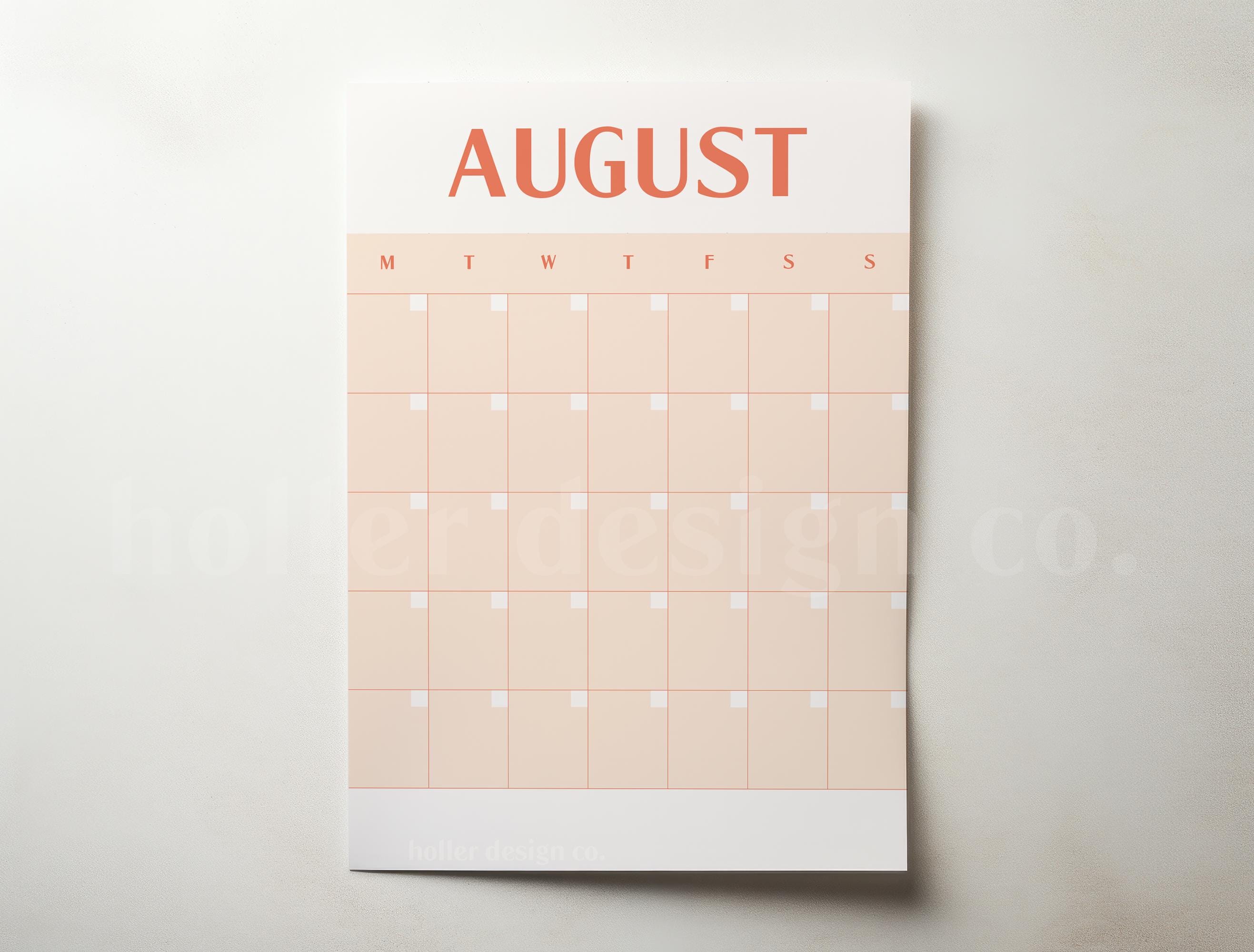 Printable Retro Wall Calendar: Accidentally Wes Anderson Inspired (DIN ...
