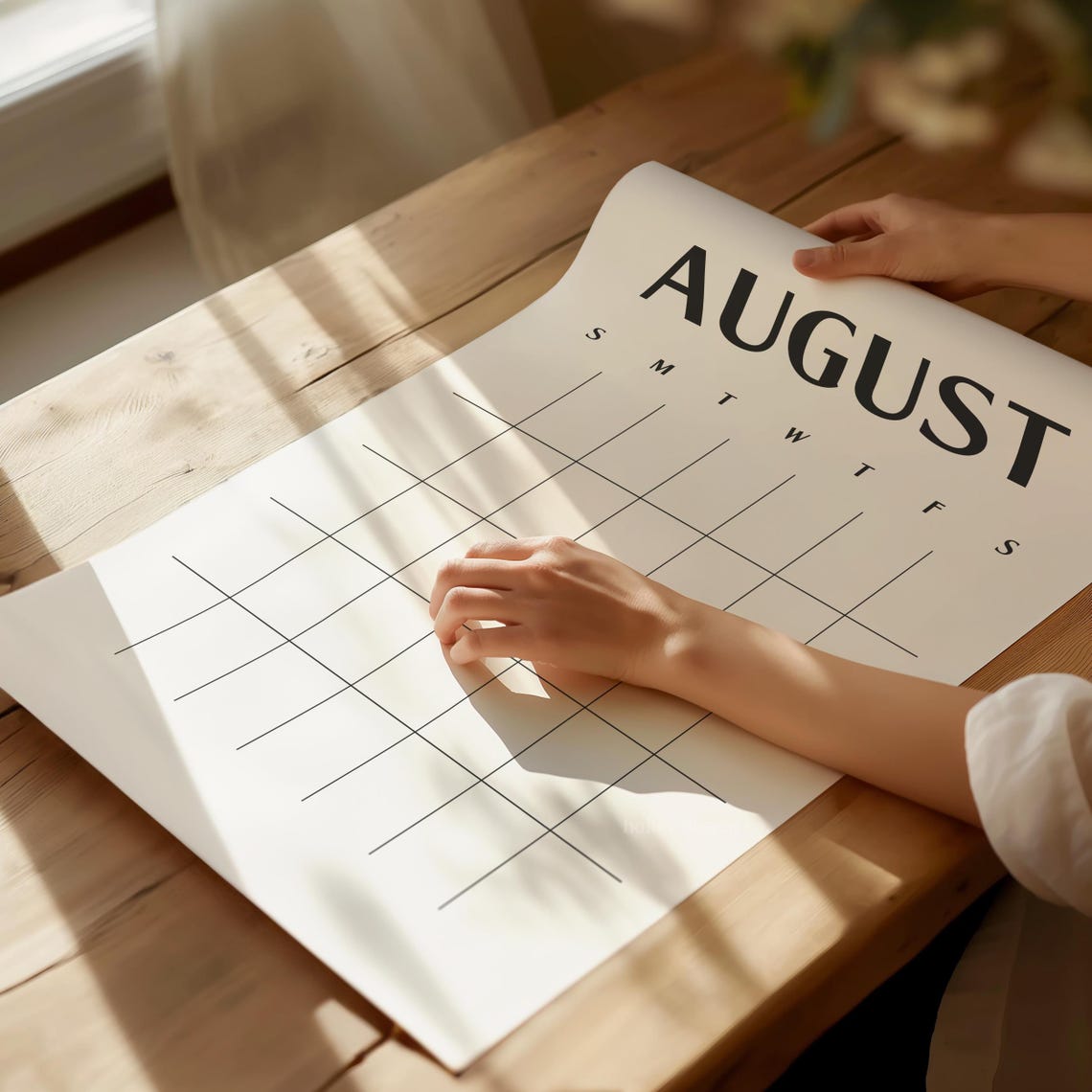 Printable Minimalist Wall Calendar Pages, New Year Wall Planner ...