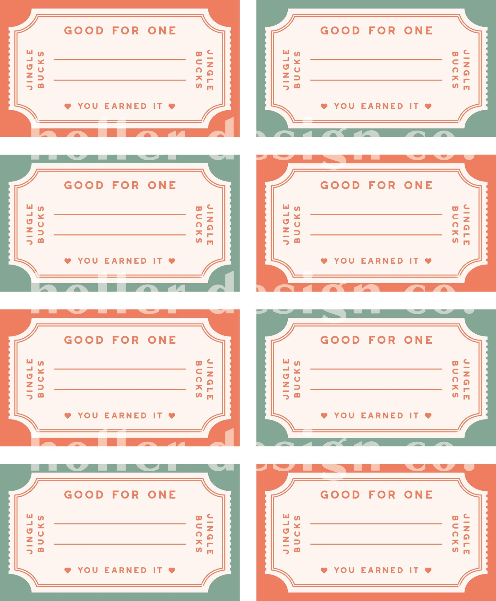 Printable Jingle Bucks: Kids' Holiday Reward Coupons (digital Download ...