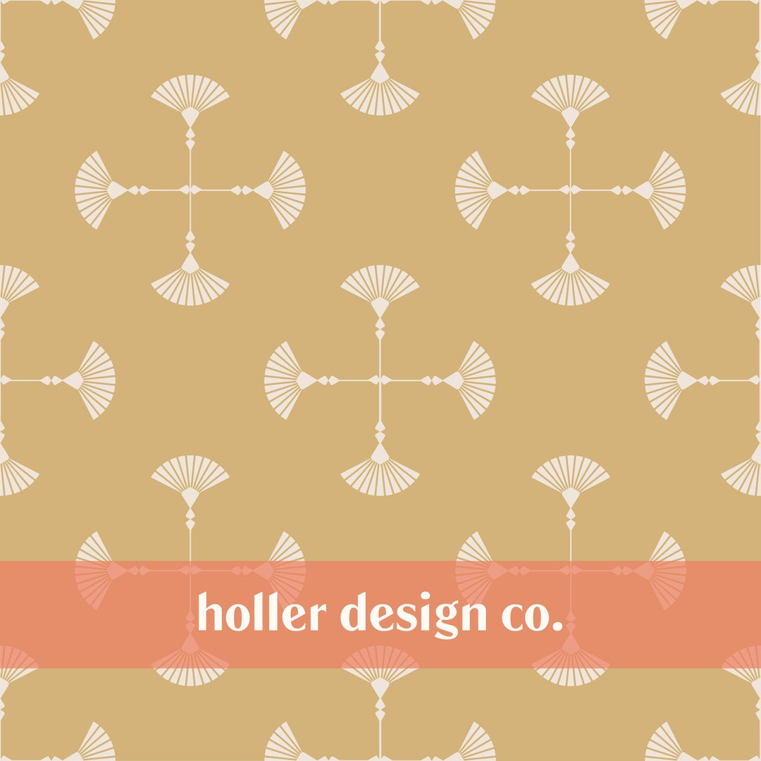 Art Deco Fans II Seamless Pattern, Seamless Repeat Pattern, Summer ...