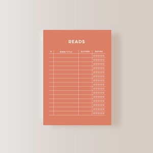 Reading Logs in Warm Tones, Printable Reading Tracker, Books to Read ...