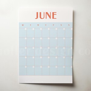 Printable Retro Wall Calendar: Accidentally Wes Anderson Inspired (DIN ...