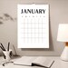 Printable Minimalist Wall Calendar Pages, New Year Wall Planner ...