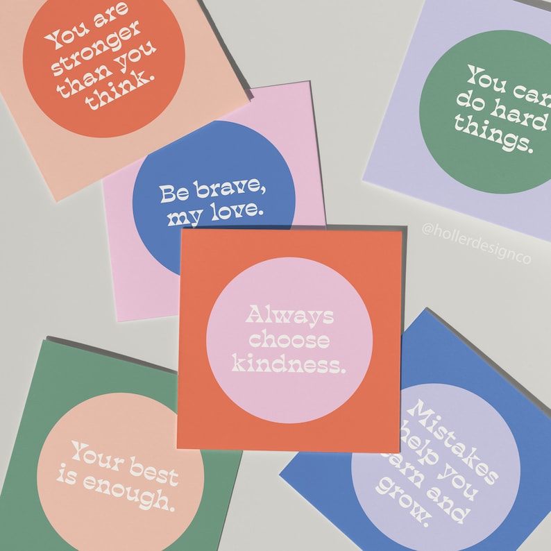 Lunchbox Love Notes, Positive Affirmations for Kids, Printable Notes ...