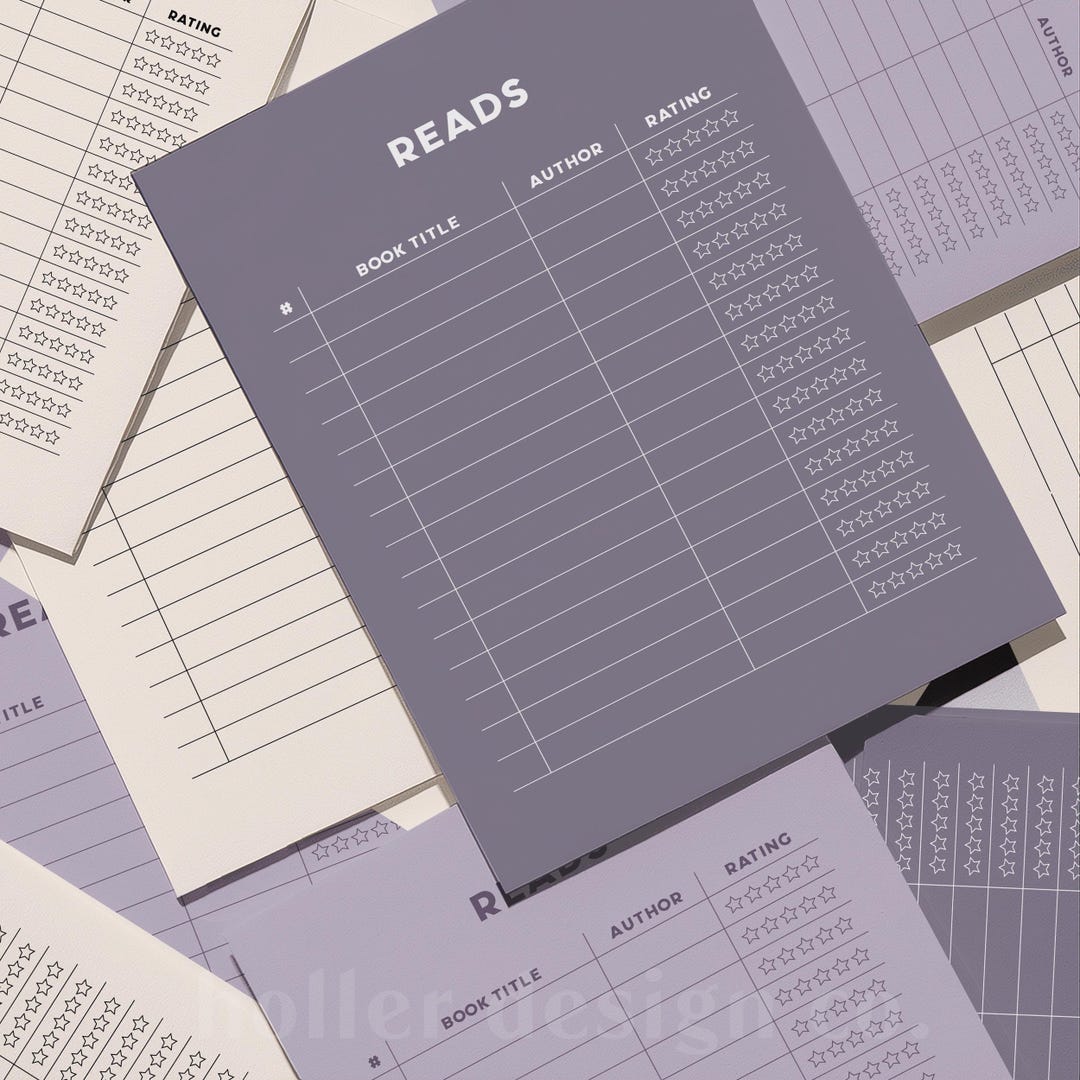 Retro Reading Log Printable: Books I've Read, Book Tracker (PDF ...