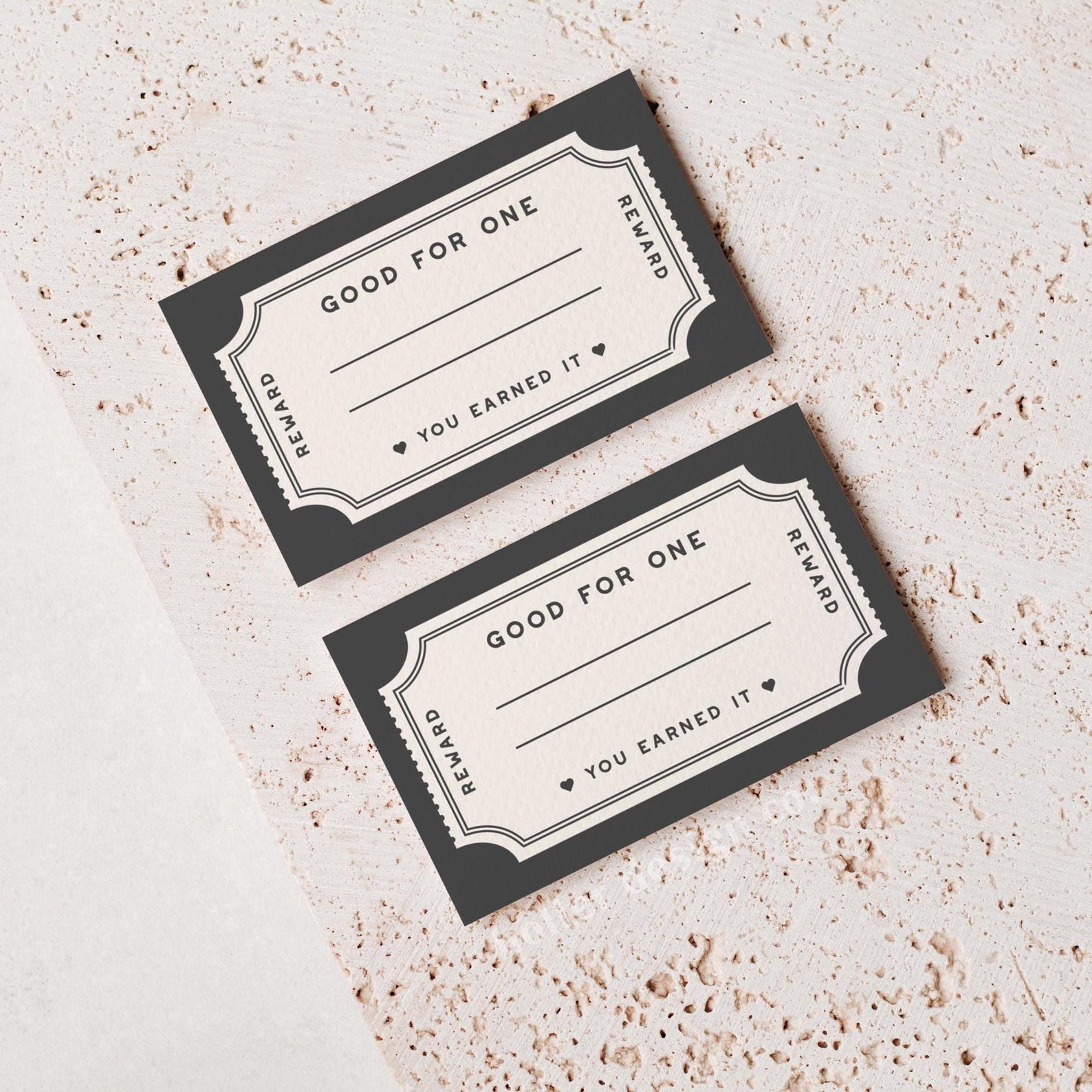 Printable Reward Coupons: Personalized Birthday, Homework or Chore ...