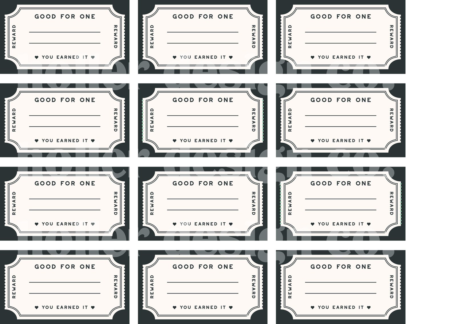 Printable Reward Coupons: Personalized Birthday, Homework or Chore ...