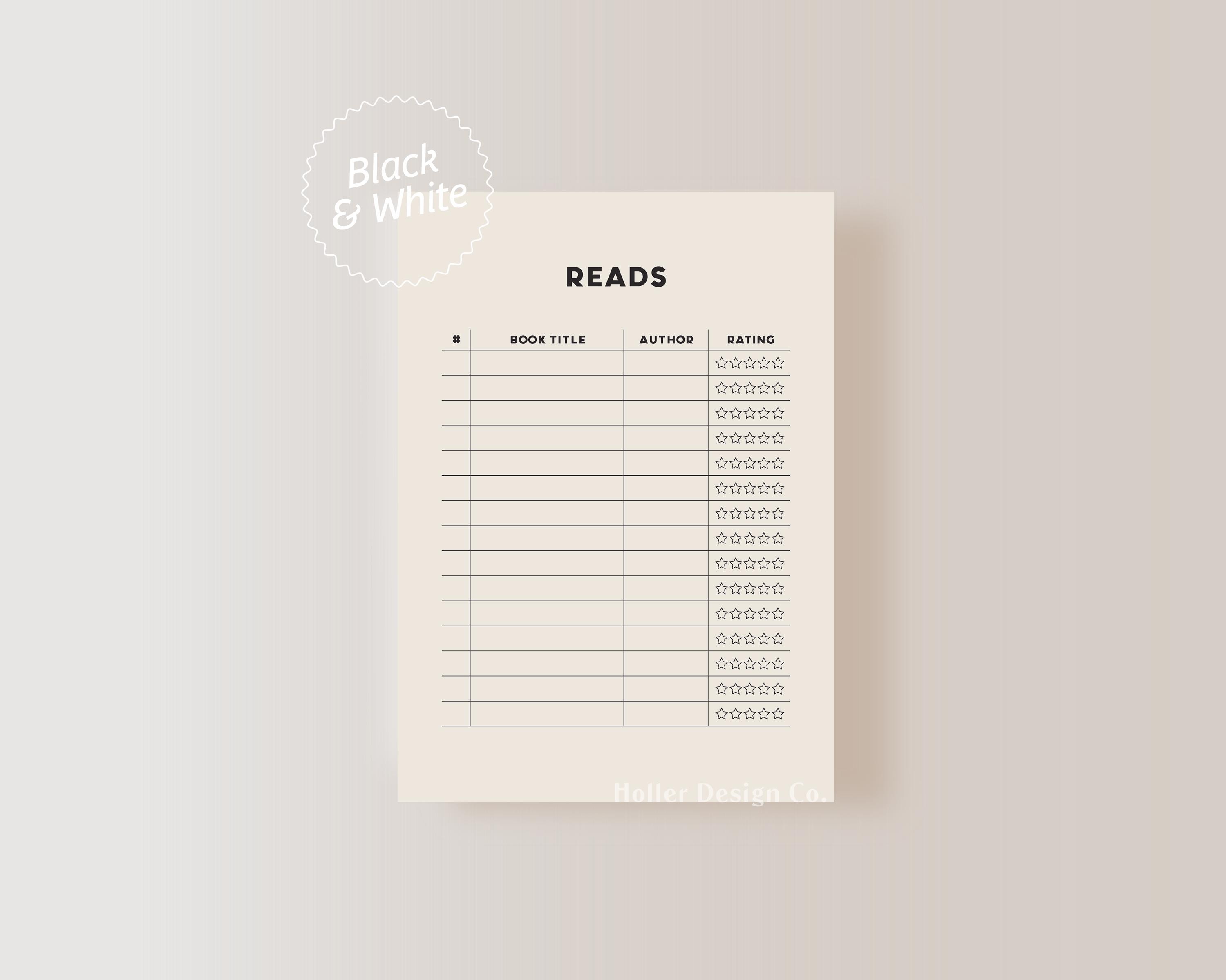 Printable Reading Logs in Cream, Reading Tracker, Books to Read, Books ...