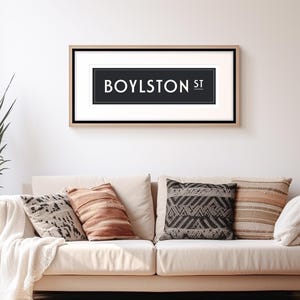 Boylston Street Sign, Boston Street Sign, Boston Wall Art, Wall Sign ...